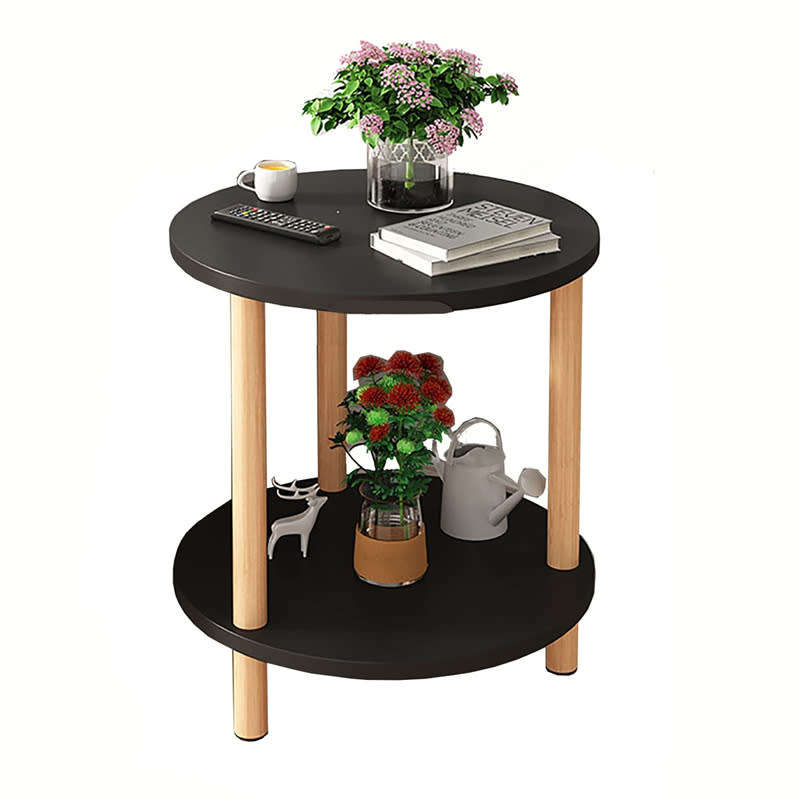 Tables - Balcony Living Room Corner Table Modern Simple Double-Layer Round Coffee Table 53cm x ...